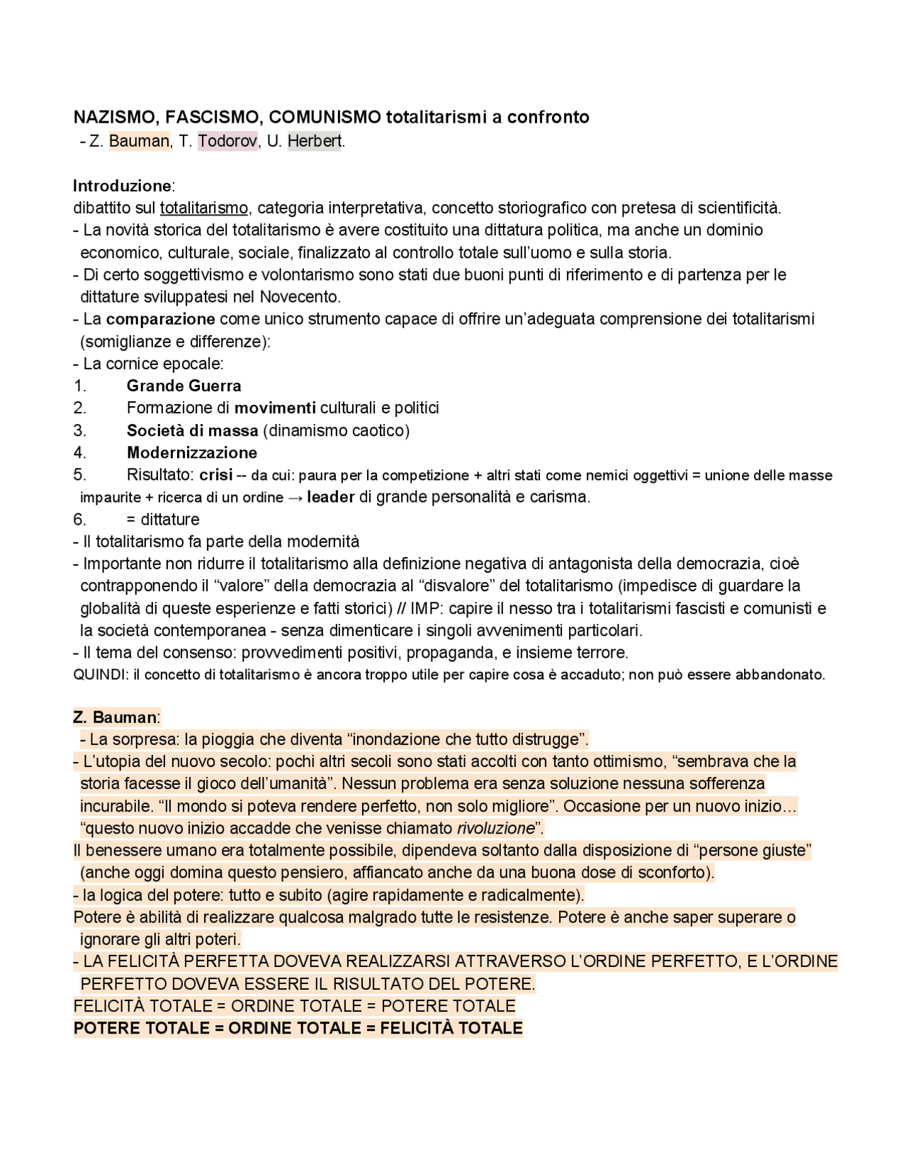 Nazismo Comunismo E Fascismo Confronto Docsity