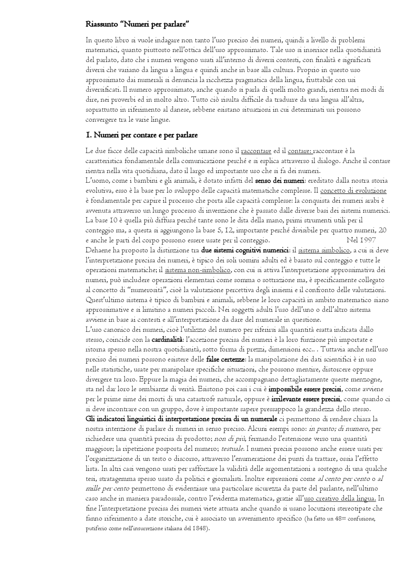 Numeri Per Parlare Sintesi Completa Di Filosofia Della Scienza Docsity