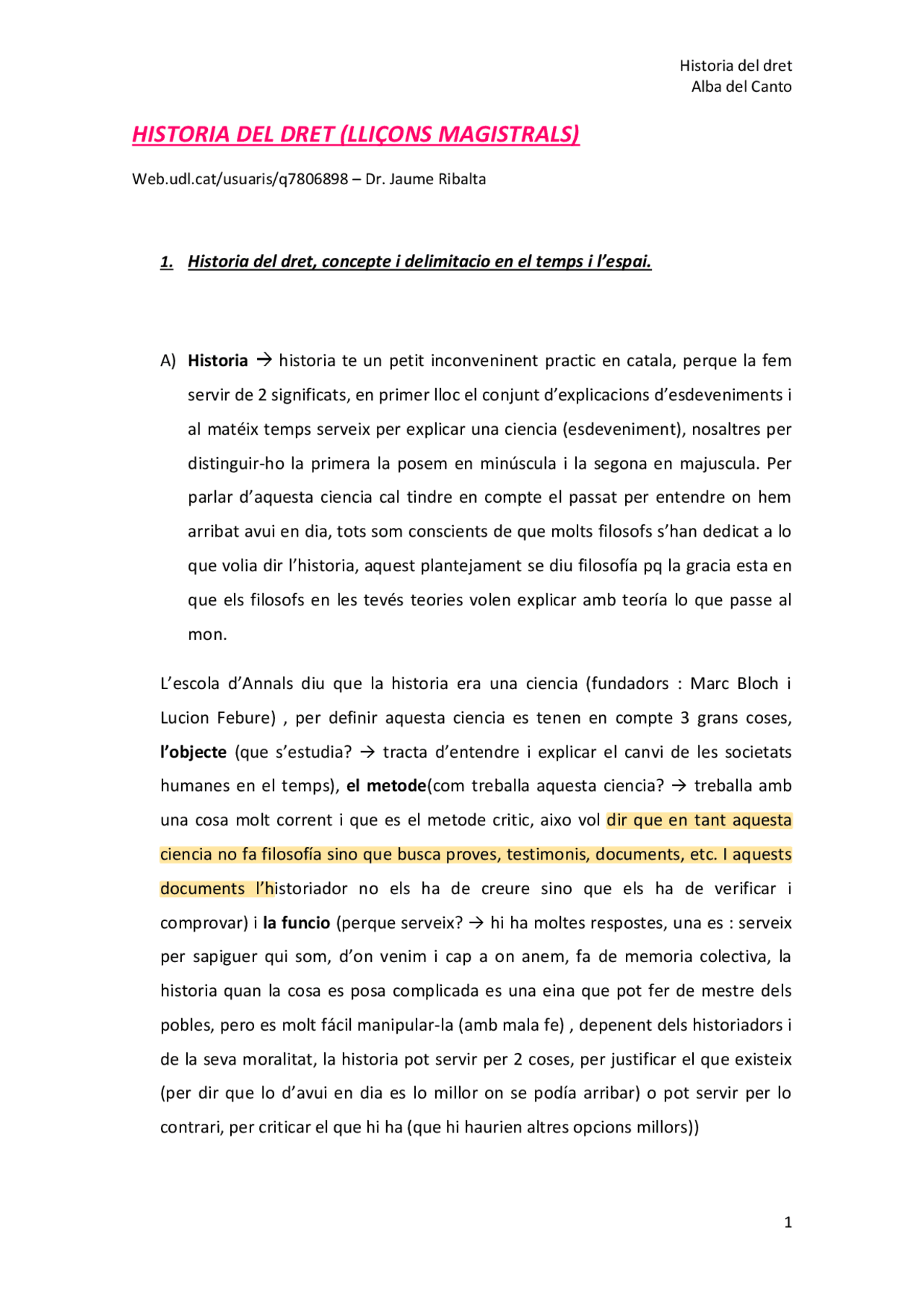Historia Del Dret Tot Docsity