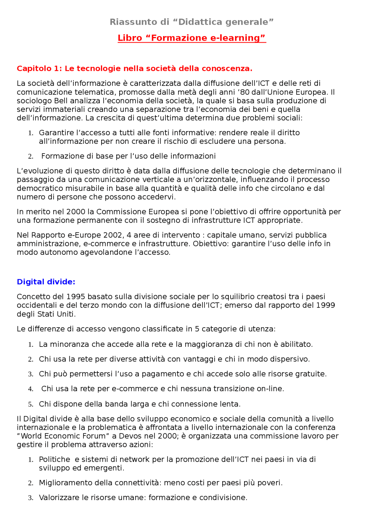 Didattica Generale Riassunto Docsity