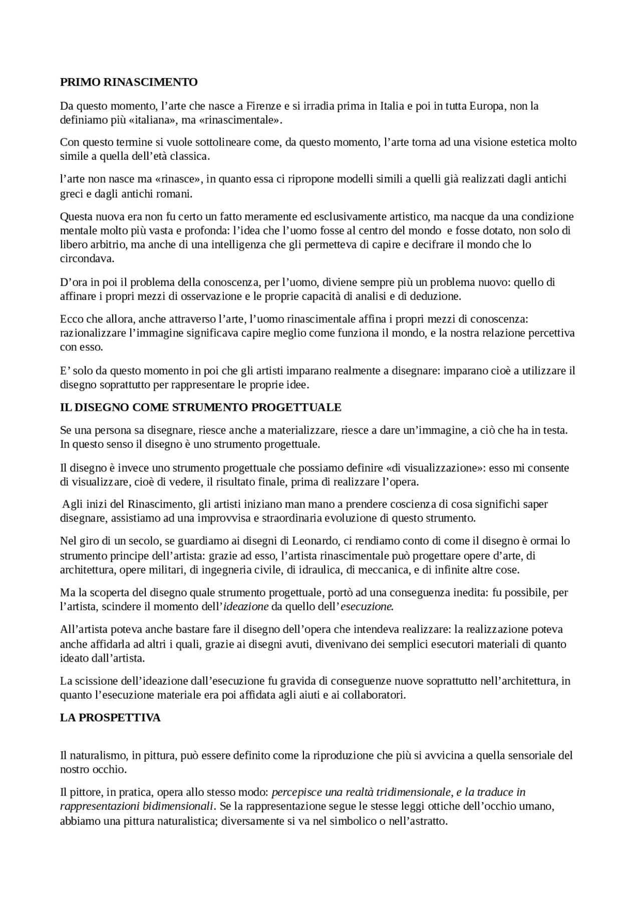 Storia Del Rinascimento In Breve Docsity