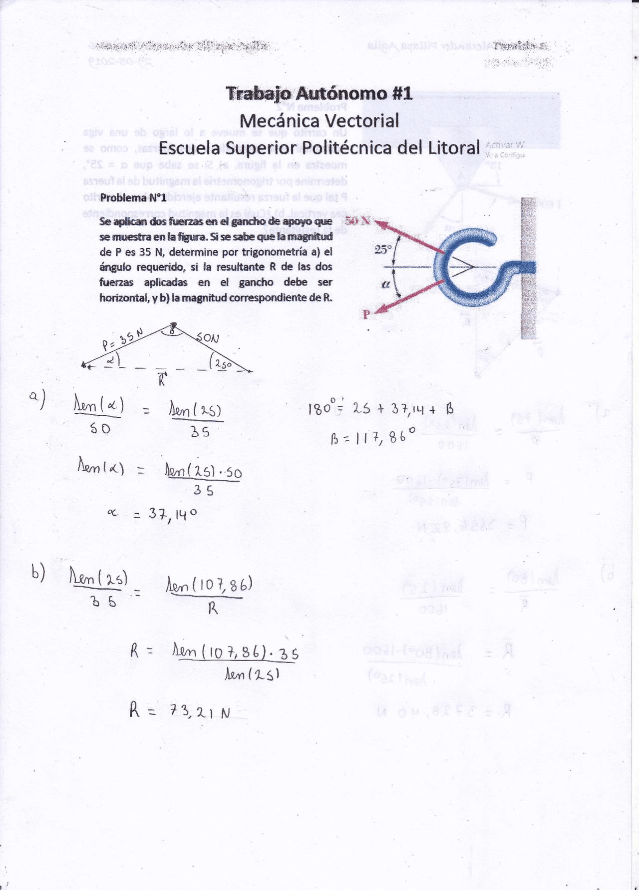 Ejercicios Resueltos Mecanica Vectorial Docsity