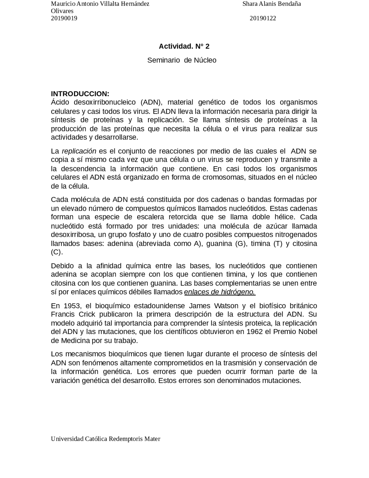 Adn Arn Y Sus Tipos Docsity