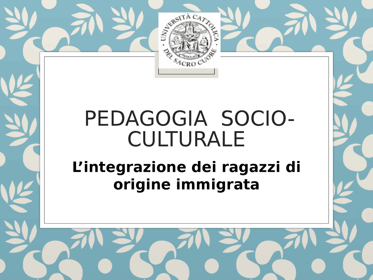 Materiale Slide Professoressa Santerini Pedagogia Del Ciclo Di Vita