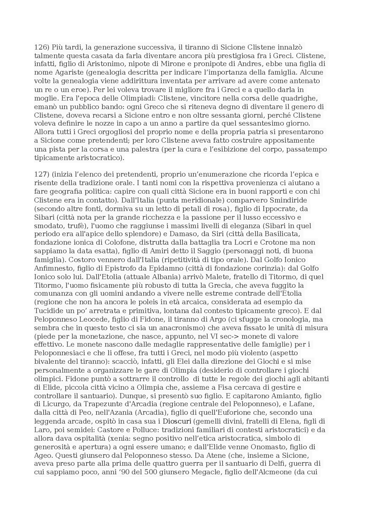 Il matrimonio di Agariste - Docsity