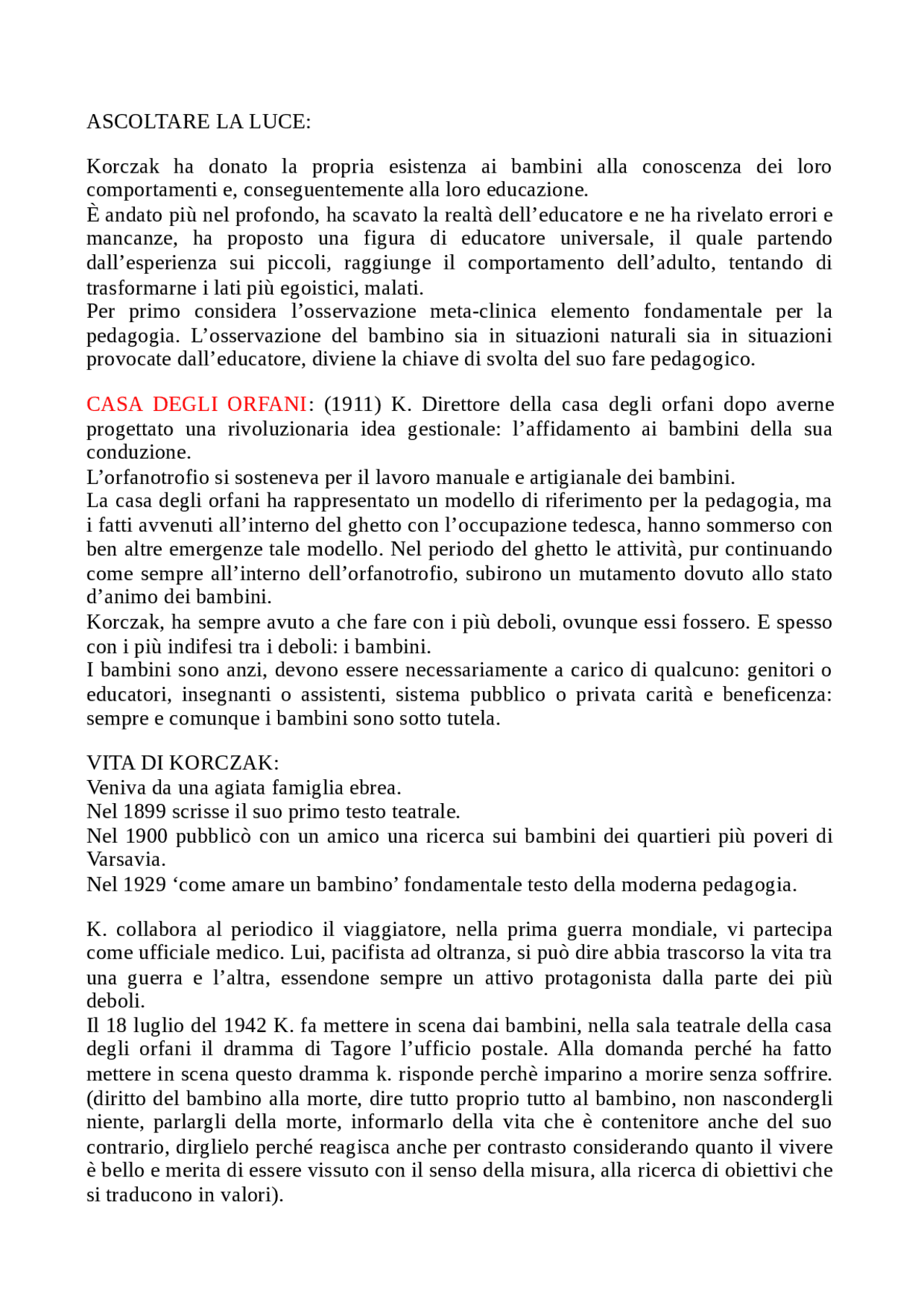 Riassunto Di Pedagogia Sociale Ascoltare La Luce Docsity