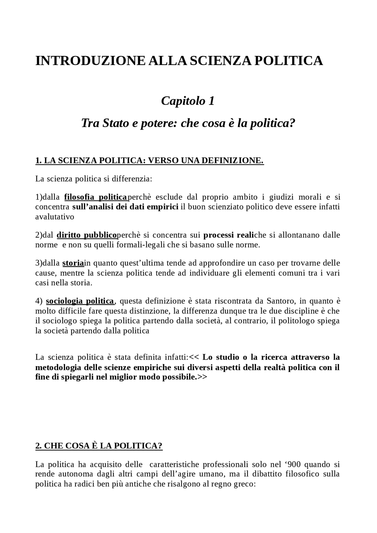 Manuale Di Scienze Politiche Docsity