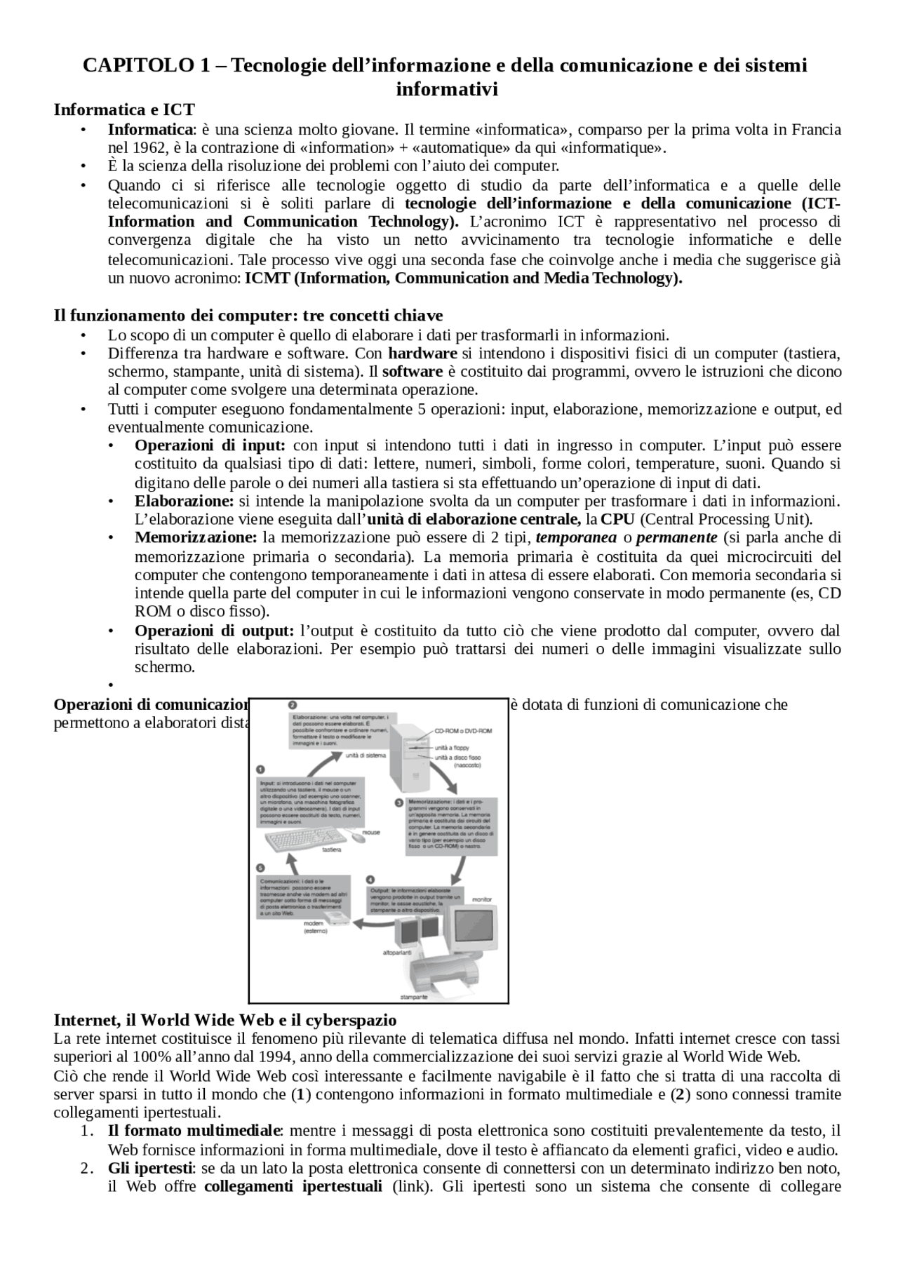 Informatica Riassunti Docsity