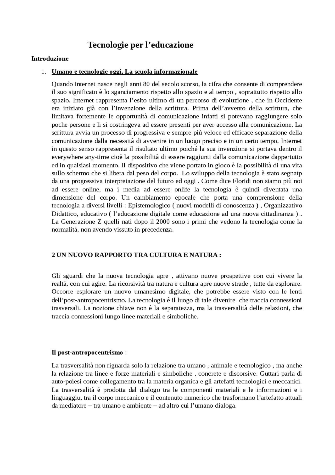 Tecnologie Per Leducazione Docsity