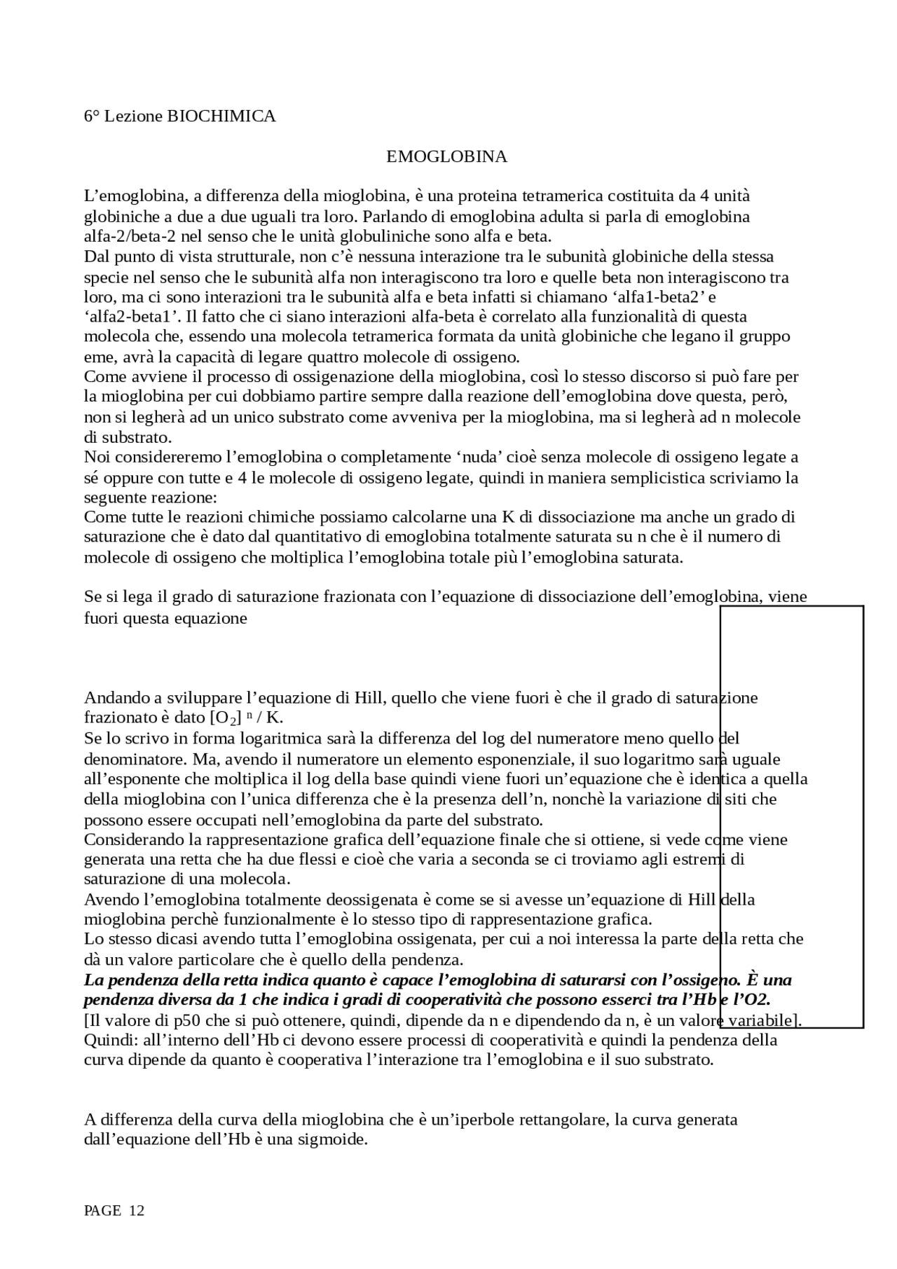Lezione 6 Di Biochimica Docsity