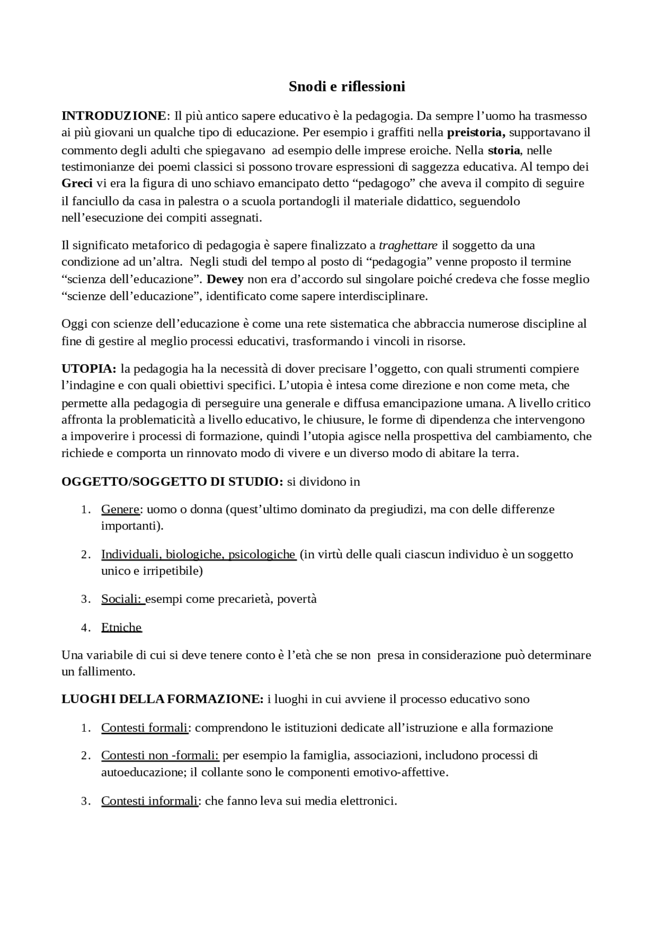 Snodi E Riflessioni Di A Salomon Docsity