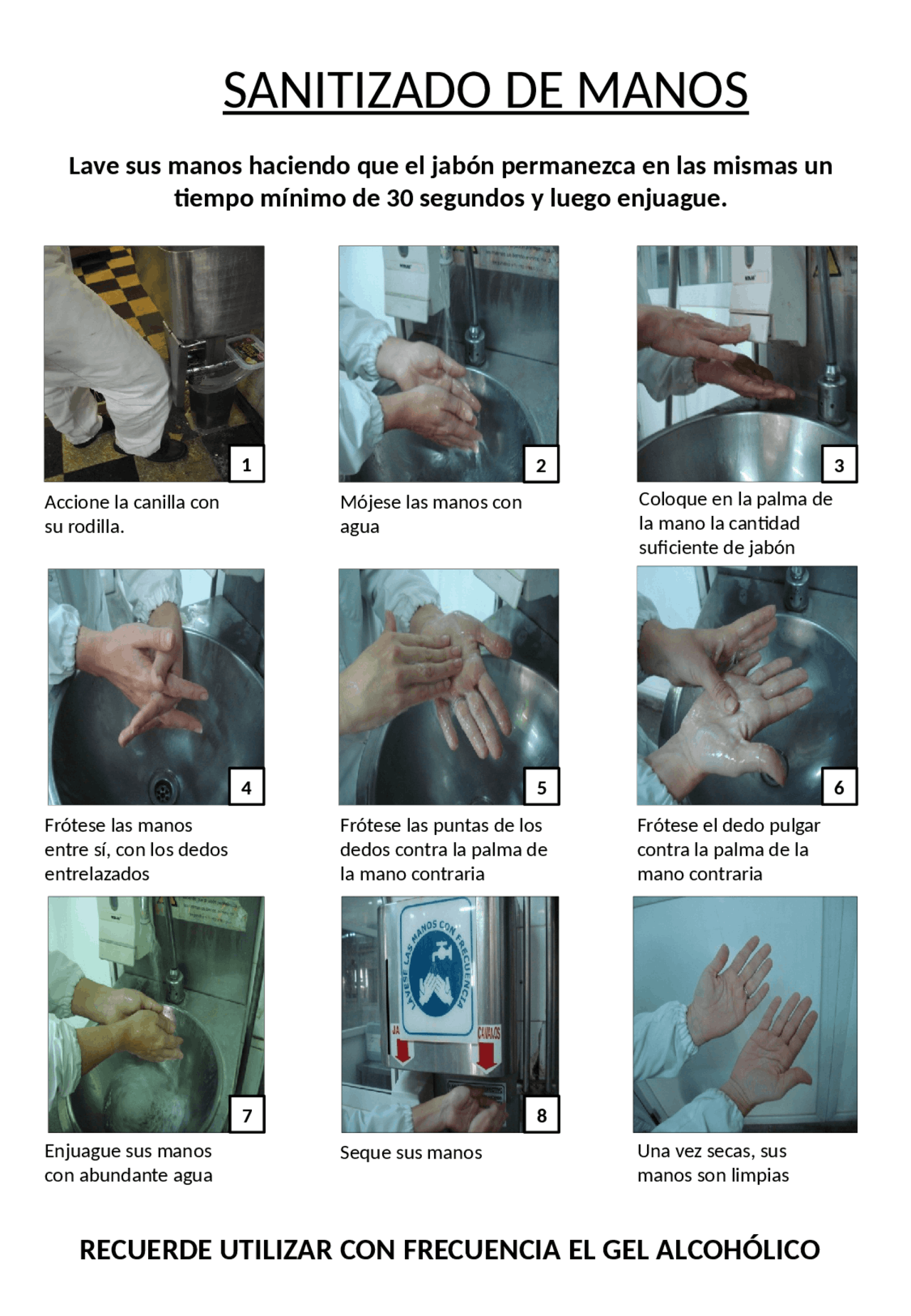 Lavado de manos cartel - Docsity