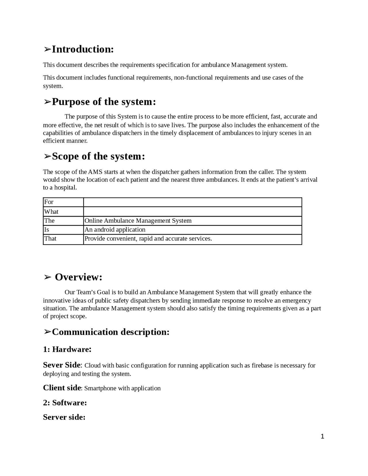 Software Specification Docsity
