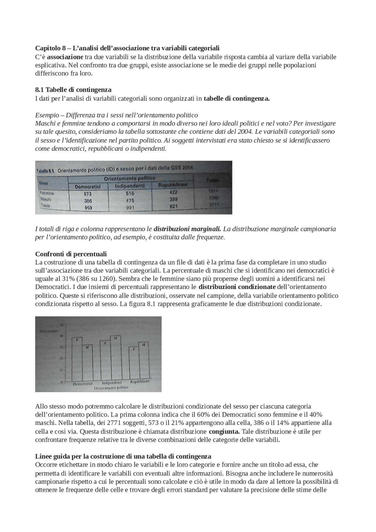 Statistica Per Le Scienze Sociali 8 Docsity