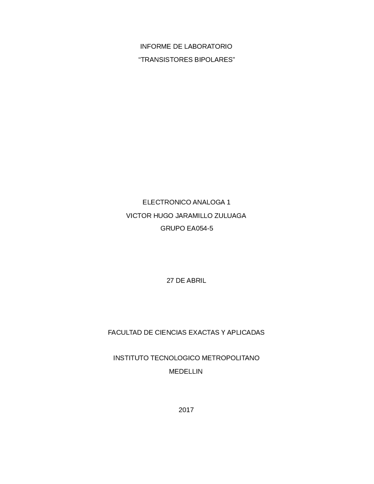 Laboratorio Transistores Docsity