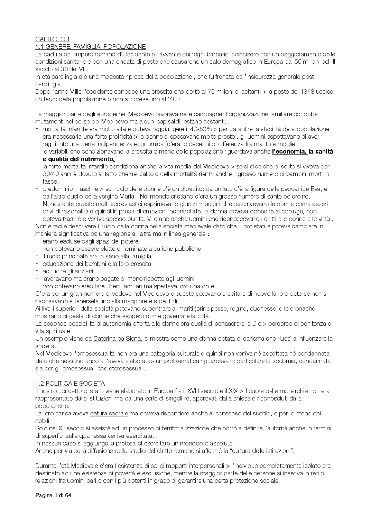 Riassunto Libro Di Storia Medievale Docsity