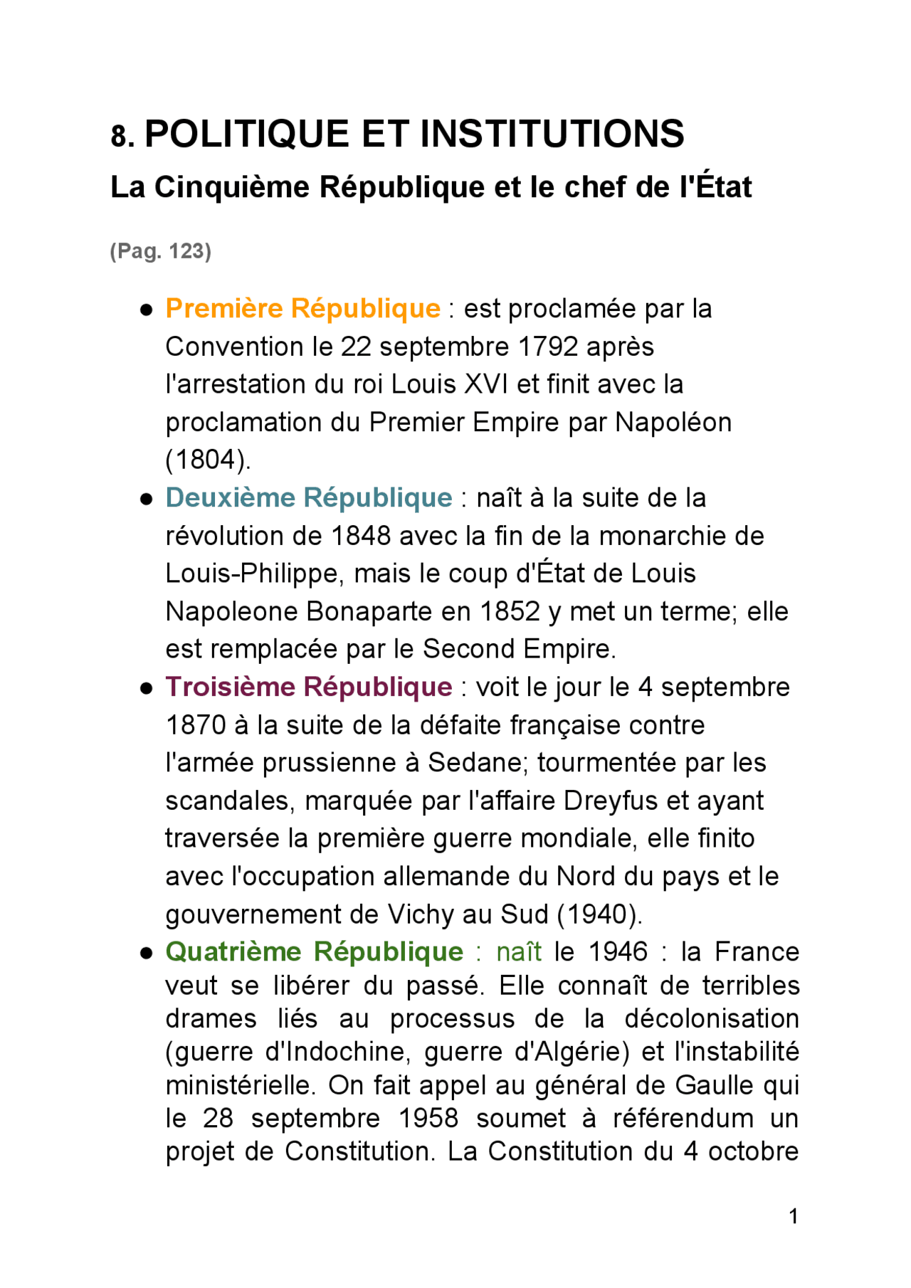 Riassunti Francese Civiltà E Storia Docsity