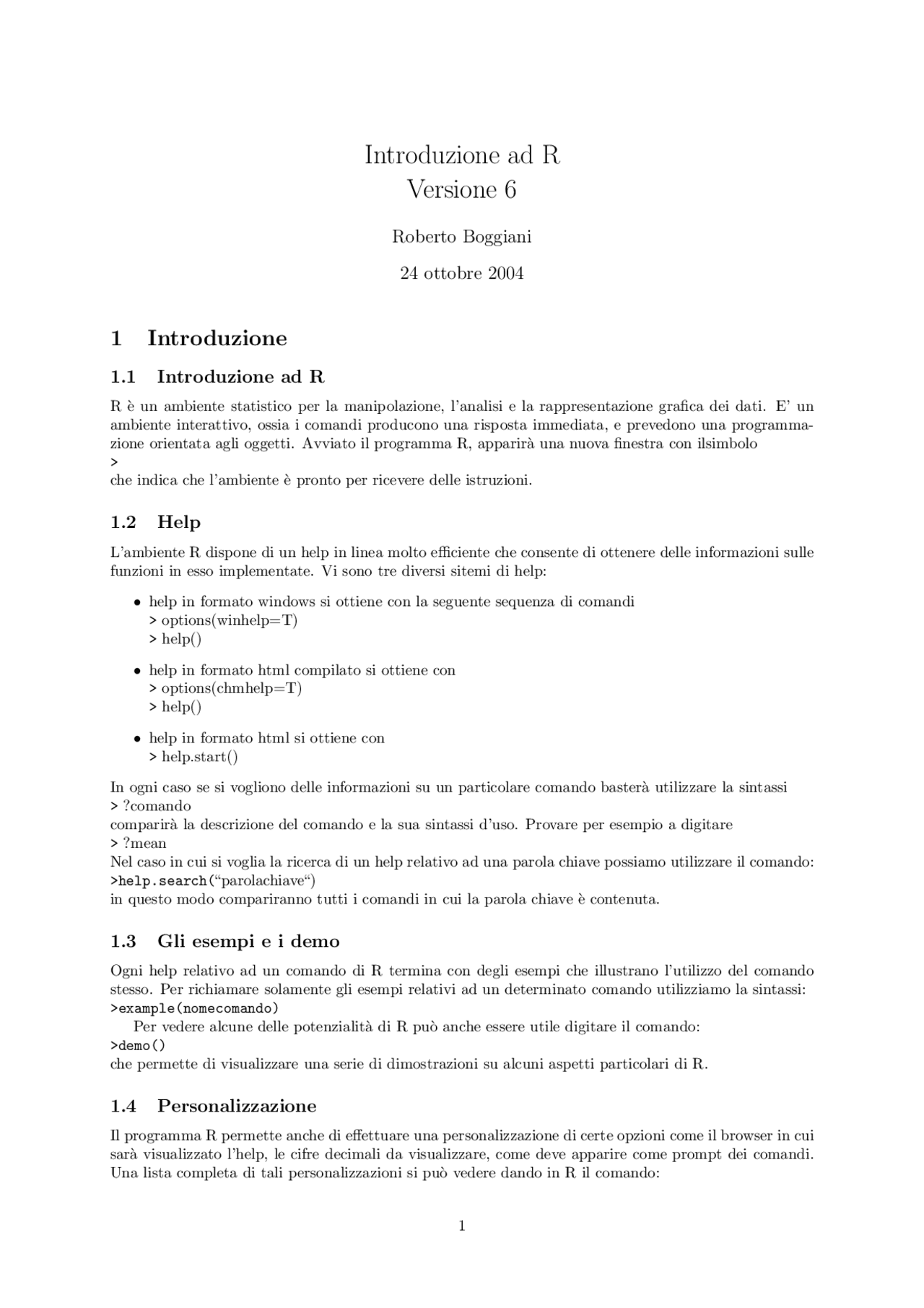 Funzioni Di R Riassunte Docsity