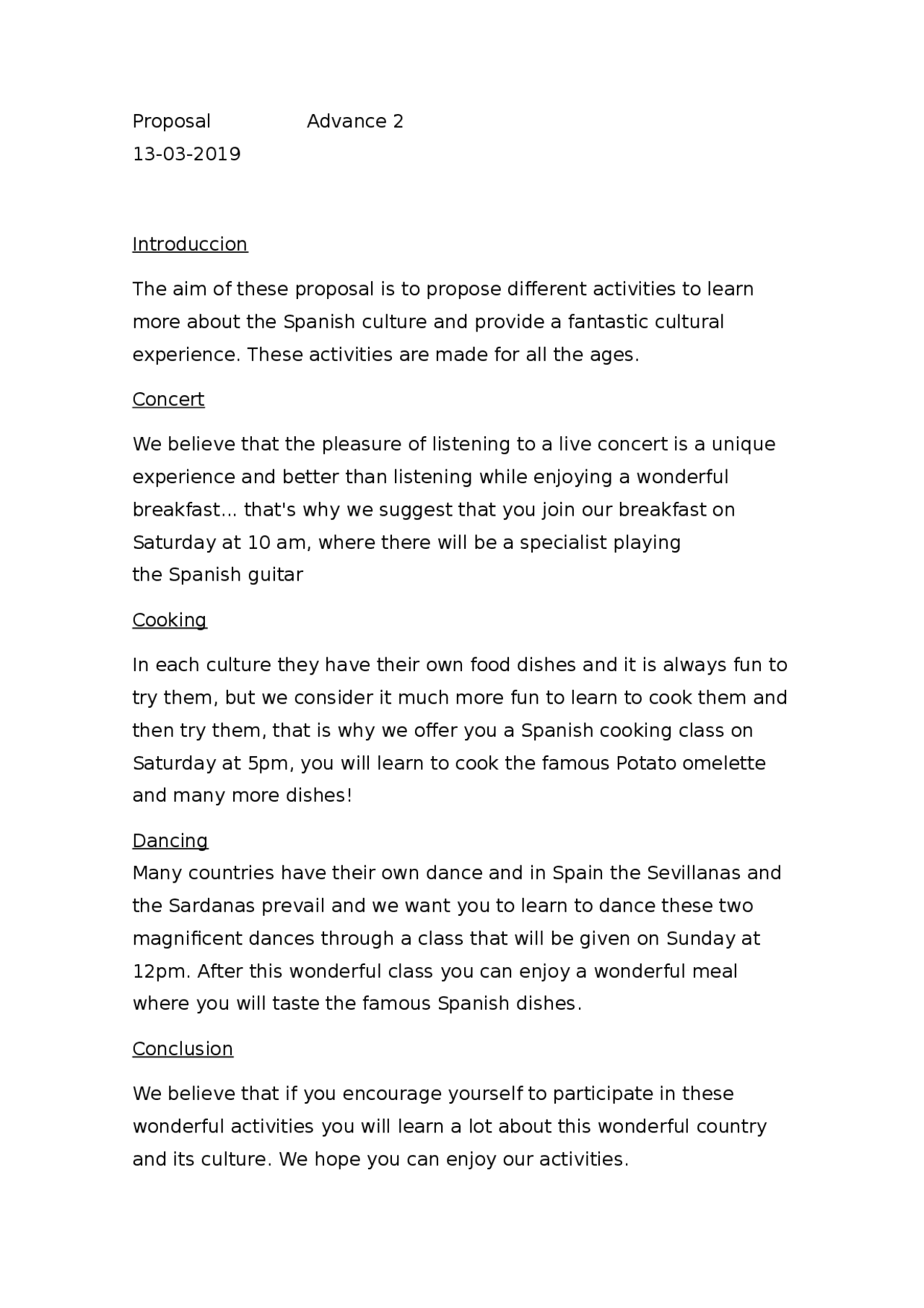 Writting English Proposal Advance 2 Docsity