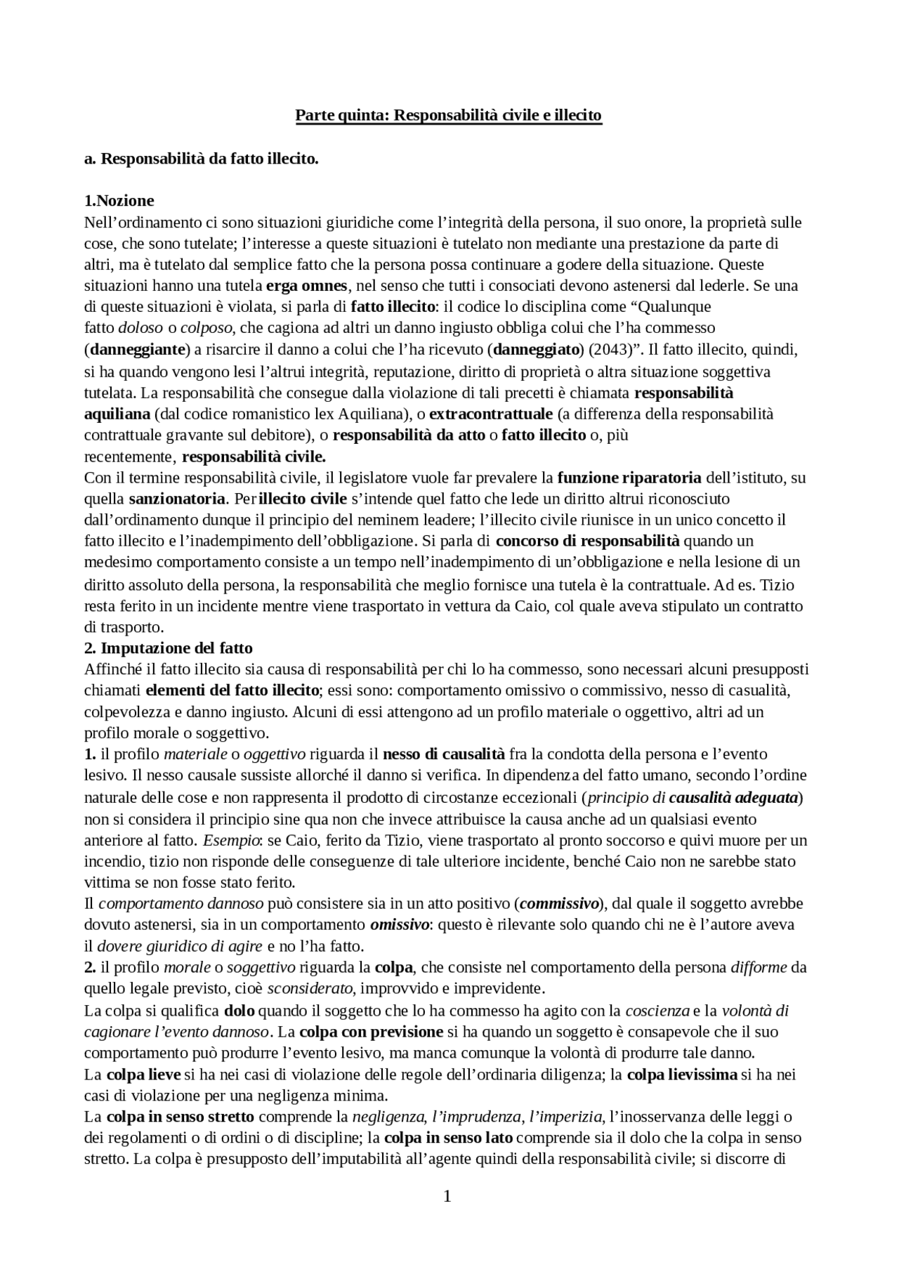 Responsabilita Riassunto Perlingieri Docsity