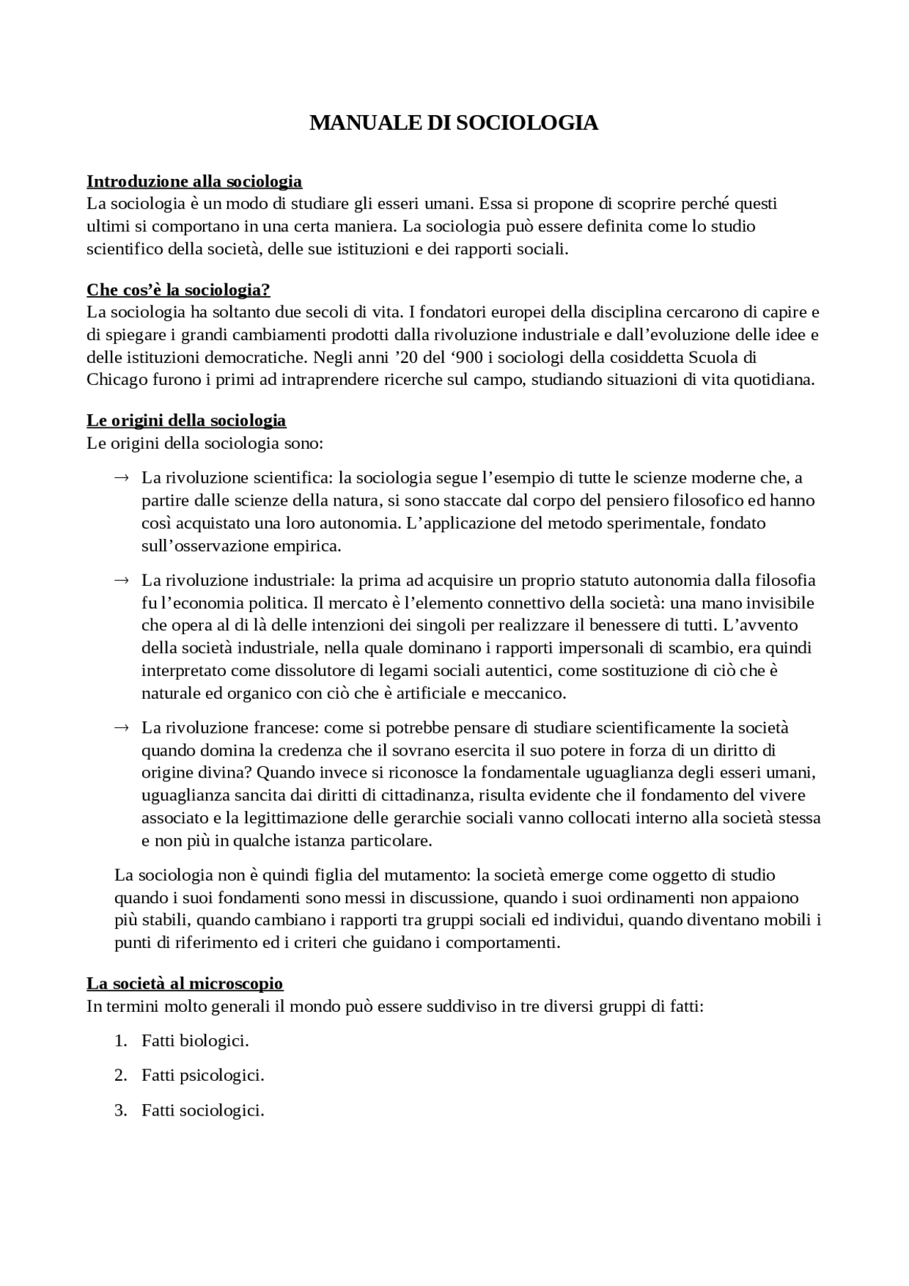 Manuale Di Sociologia Di Neil J Smelser Docsity