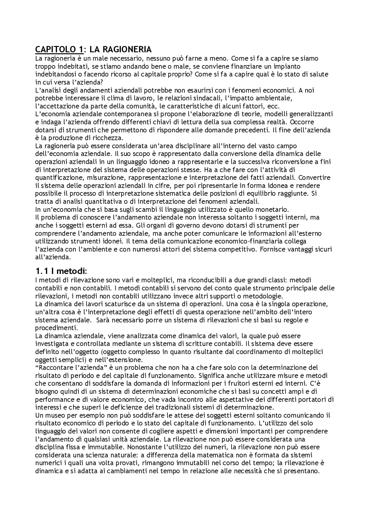 Contabilità E Bilancio Docsity