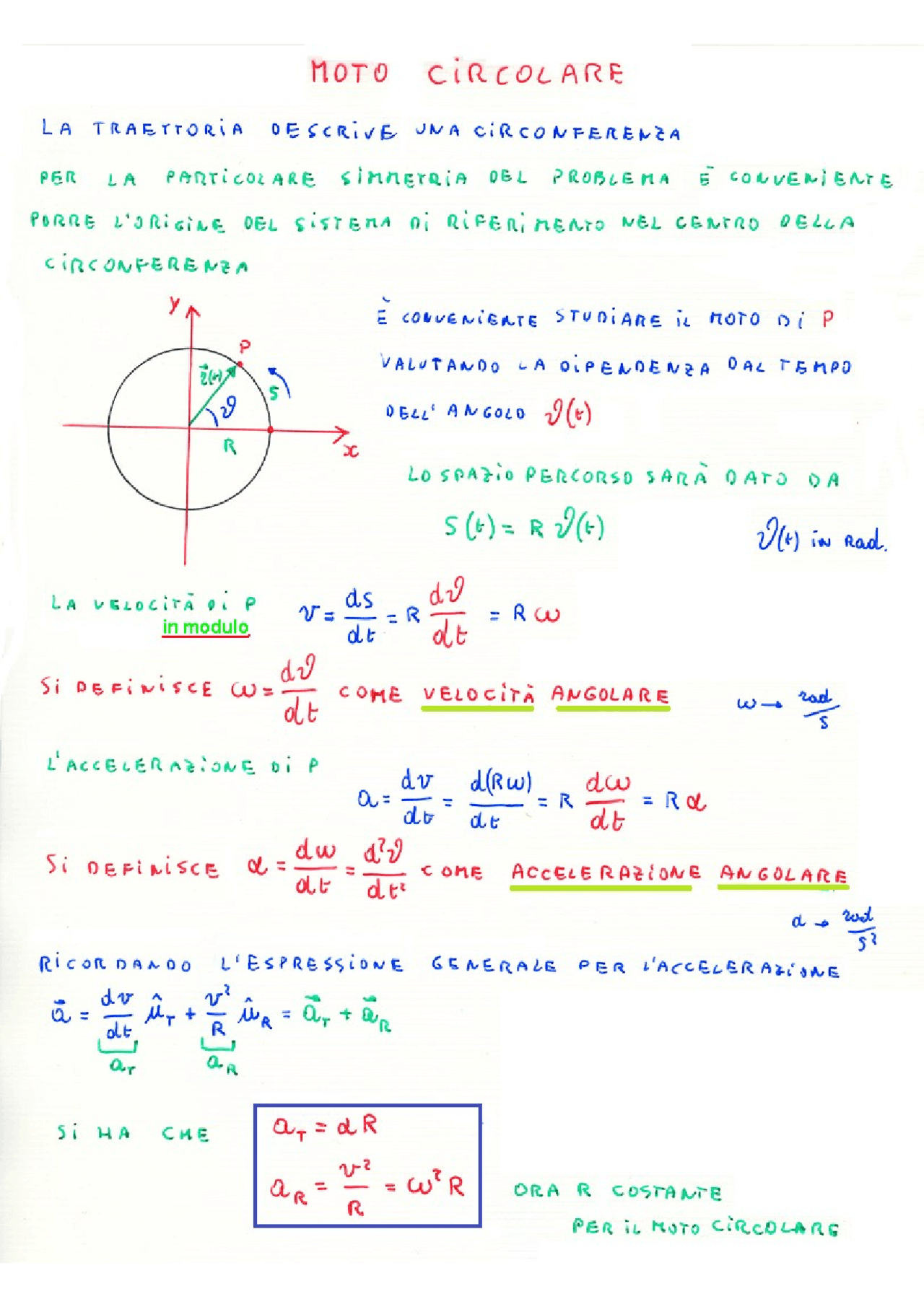 Cinematica e Dinamica - Docsity
