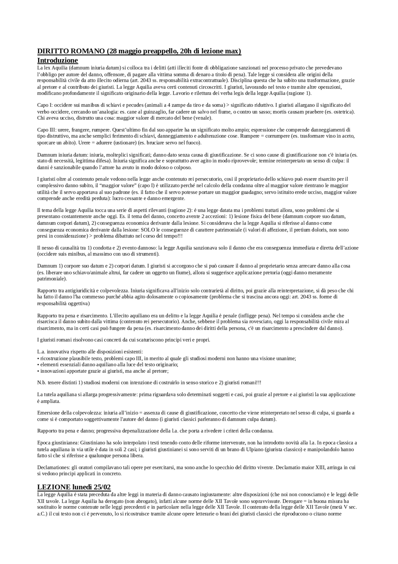 Appunti Diritto Romano Docsity