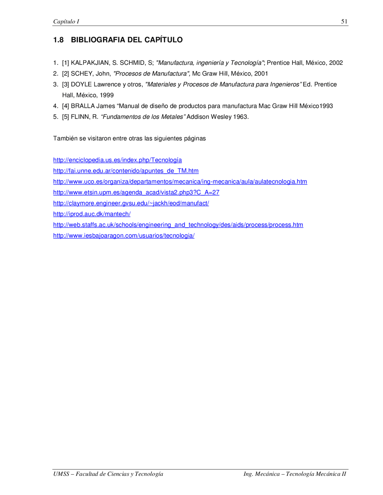 Capítulo I Introducción A Los Procesos De Manufactura Apuntes De