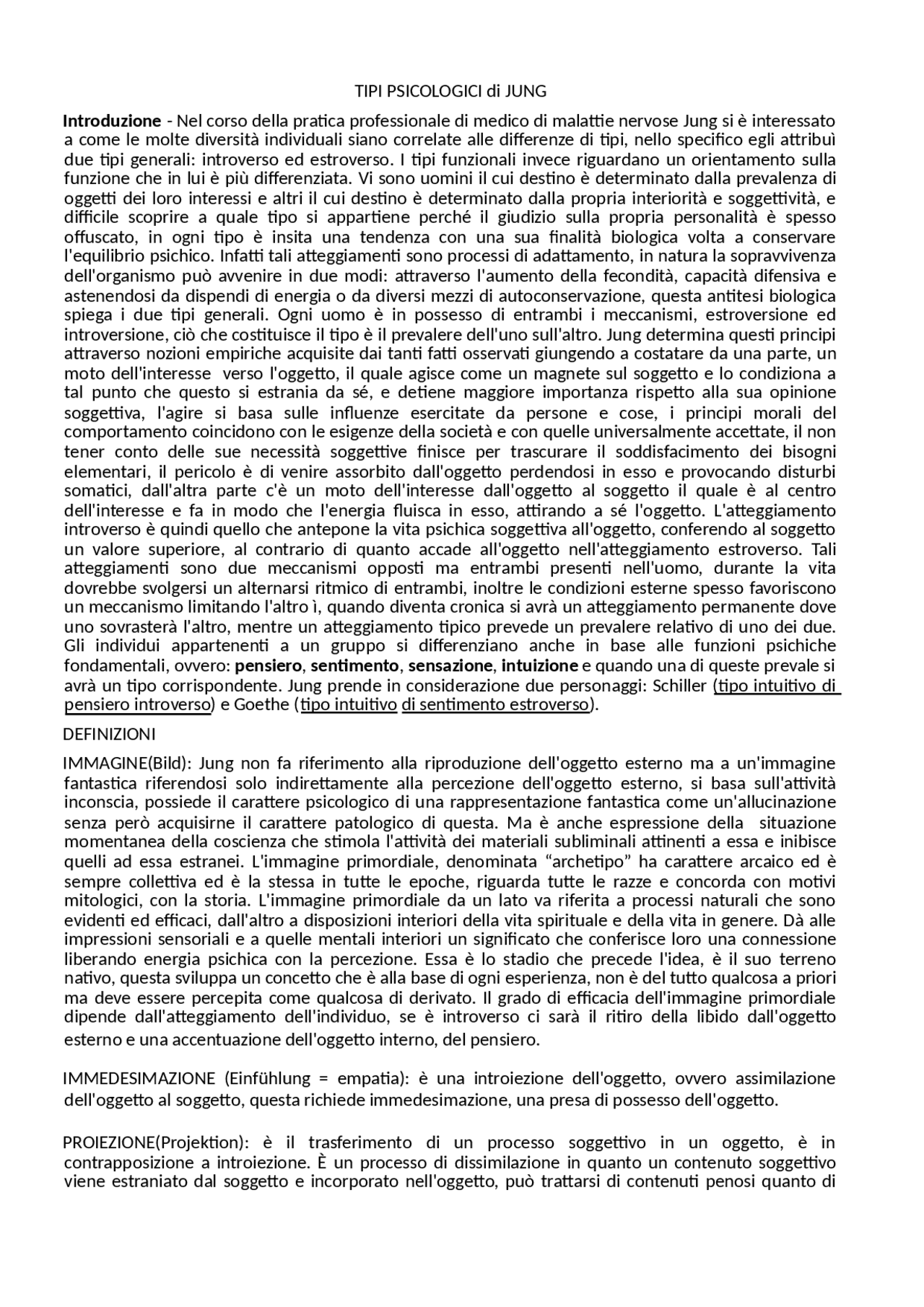 Tipi Psicologi Di Jung Docsity