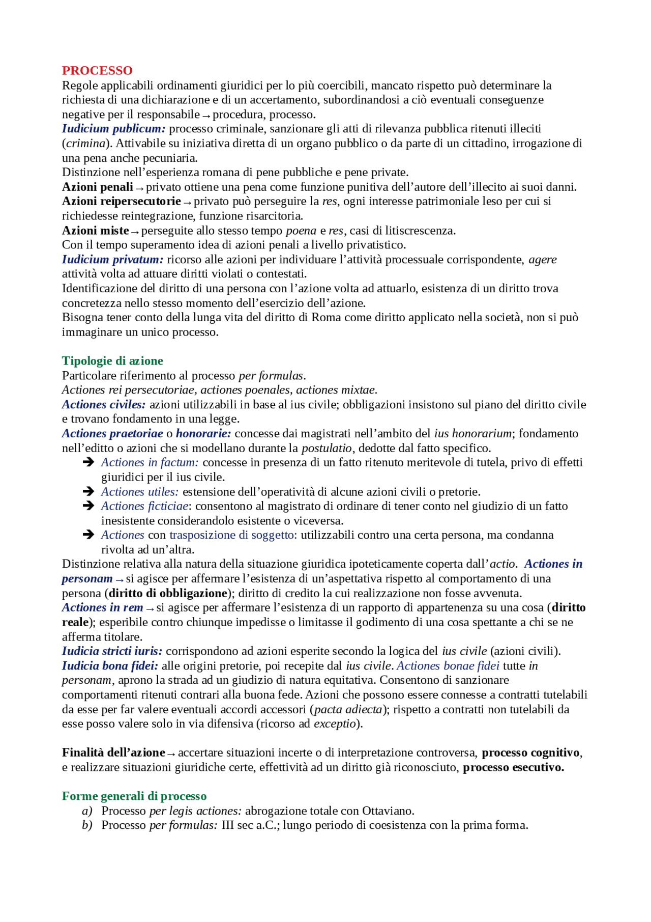 Processo Nel Mondo Romano Docsity