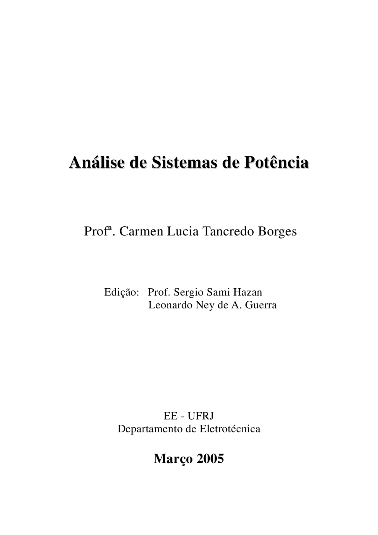 Análise De Sistemas De Potencia Docsity