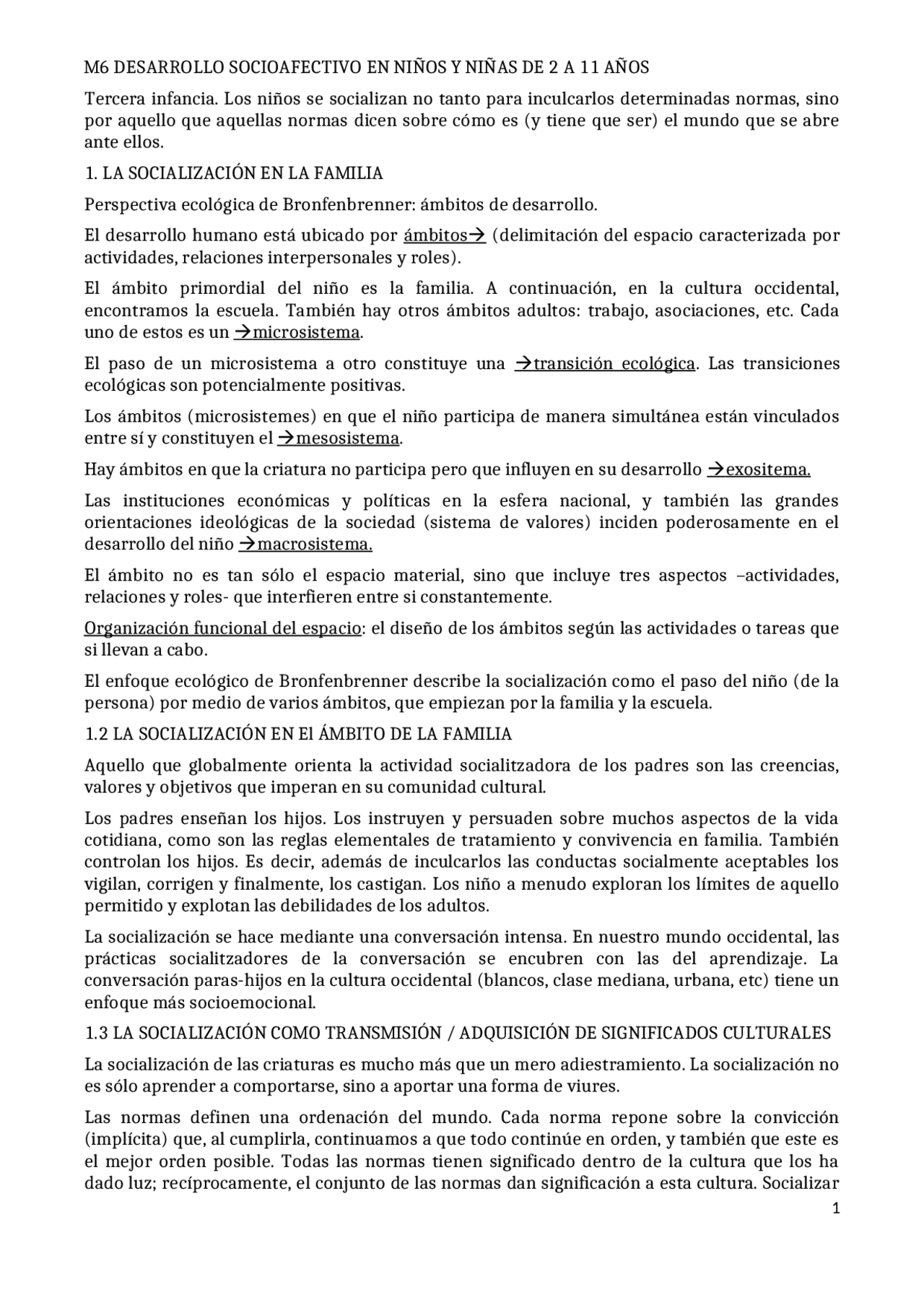 Resum Mod6 Psicologia Del Desenvolupament Docsity