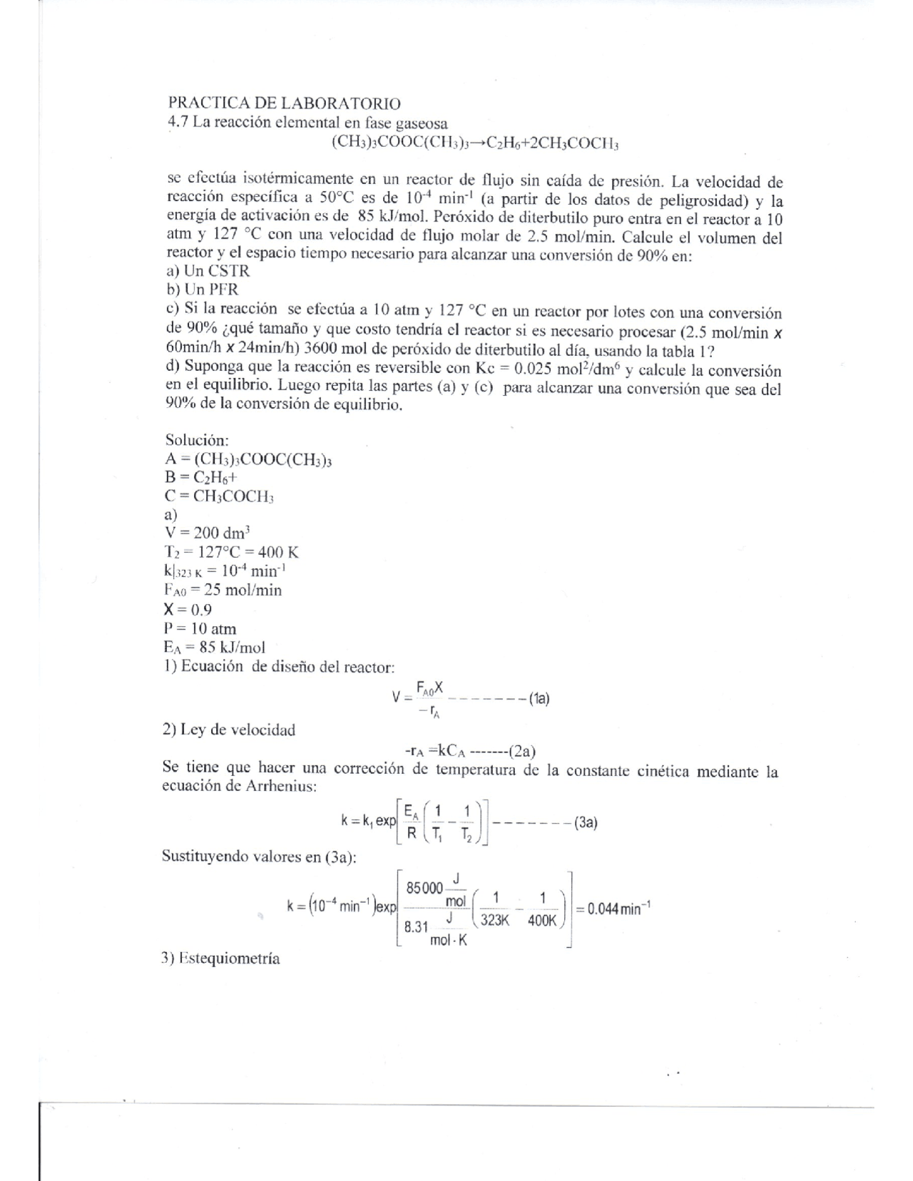 Reactores Homogeneos Docsity