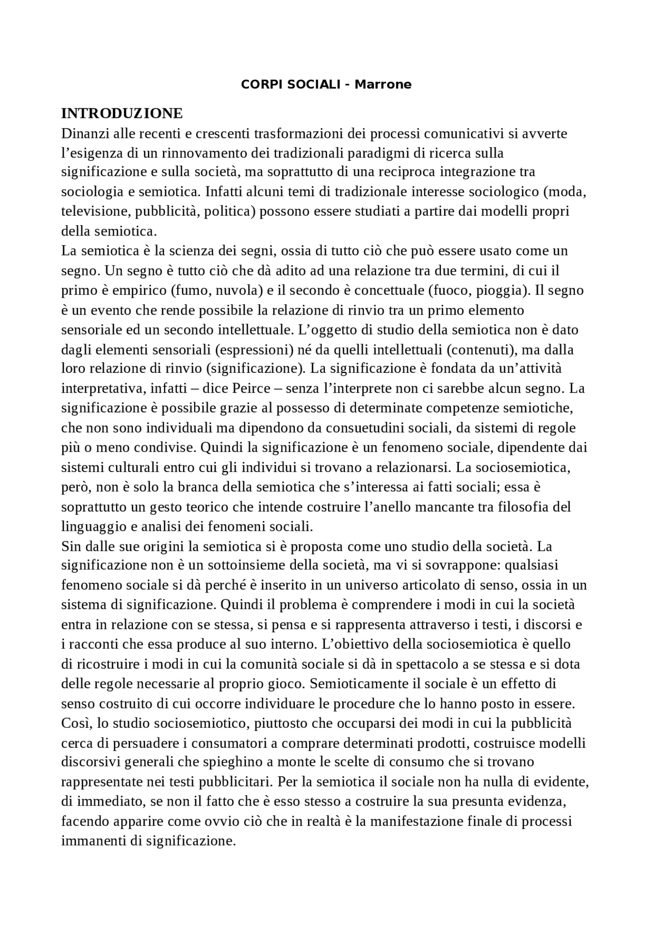 Corpi Sociali Gianfranco Marrone Docsity