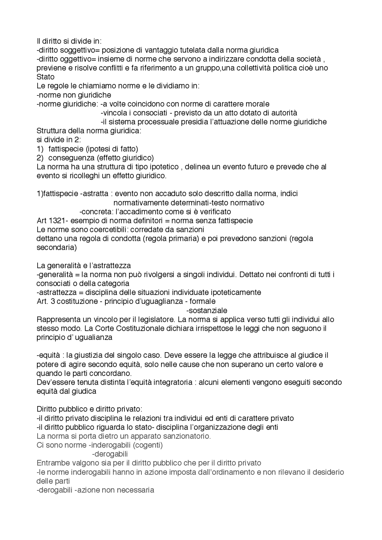 Dritto Privato Prima Parte Docsity