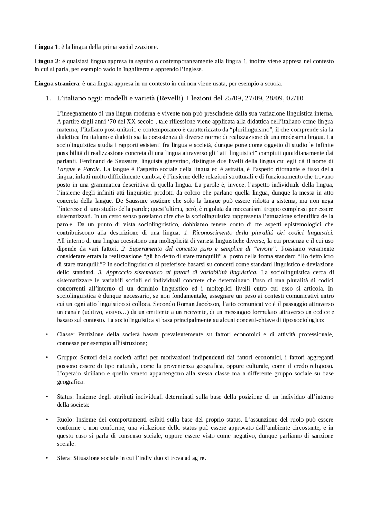 Italiano Per Stranieri Docsity