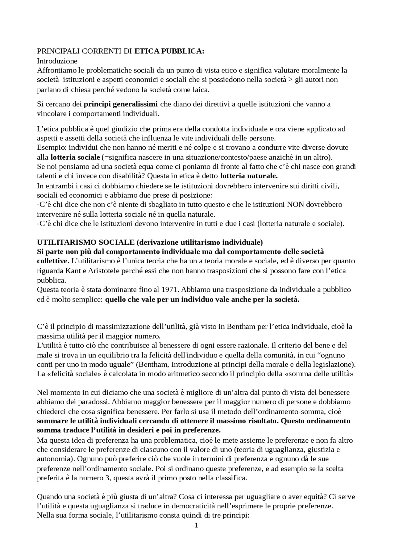Appunti Di Etica Pubblica Docsity