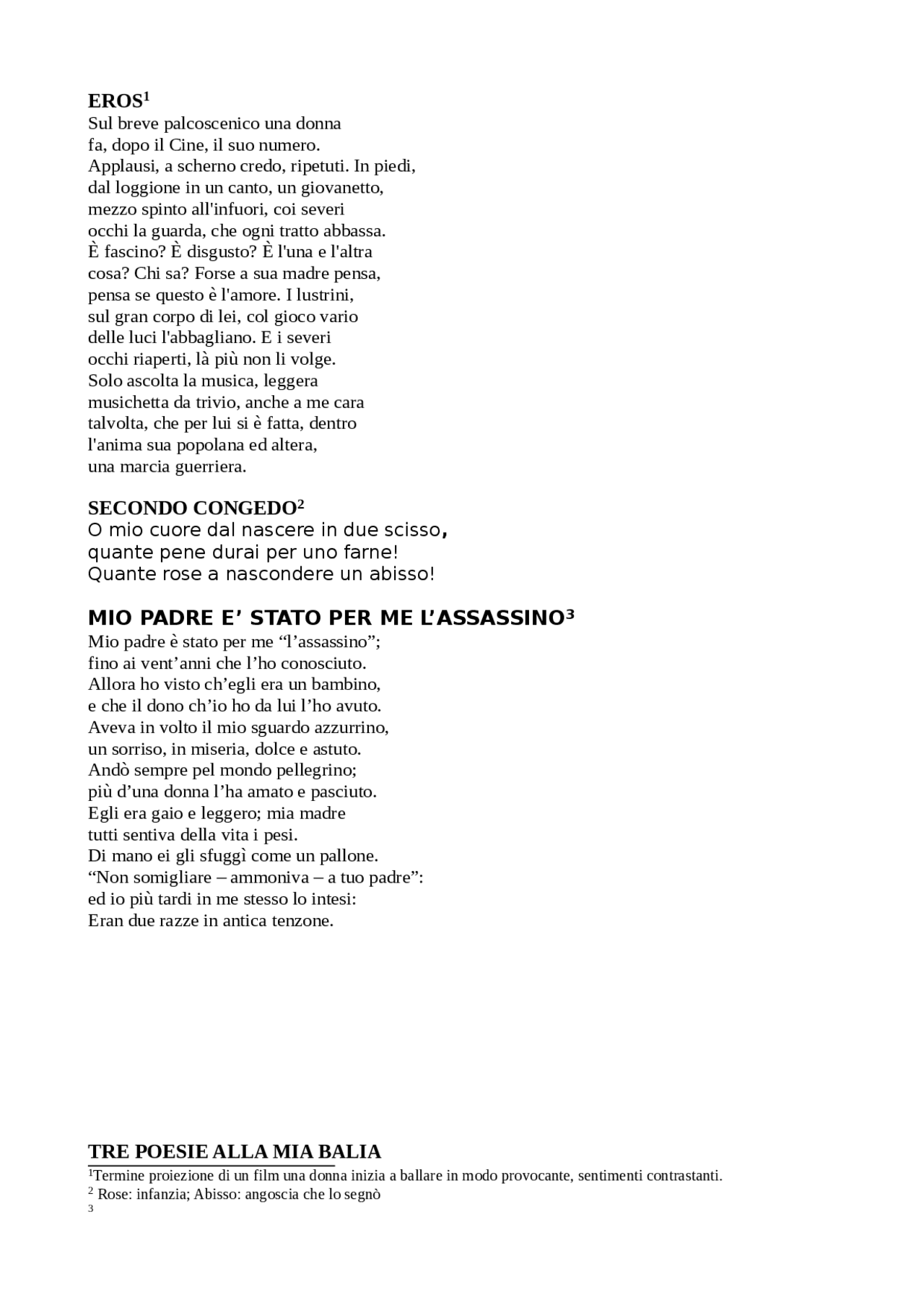 Alcune Poesie Di Saba Docsity