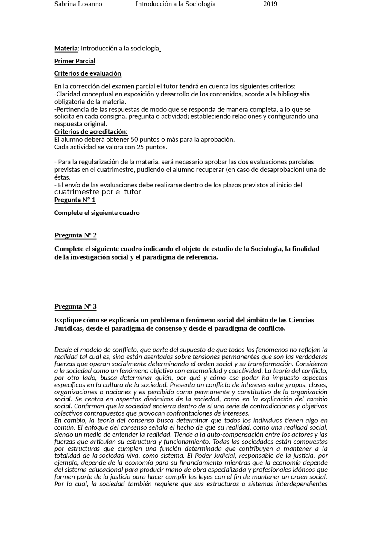 Primer Parcial Sociología 2019 Docsity