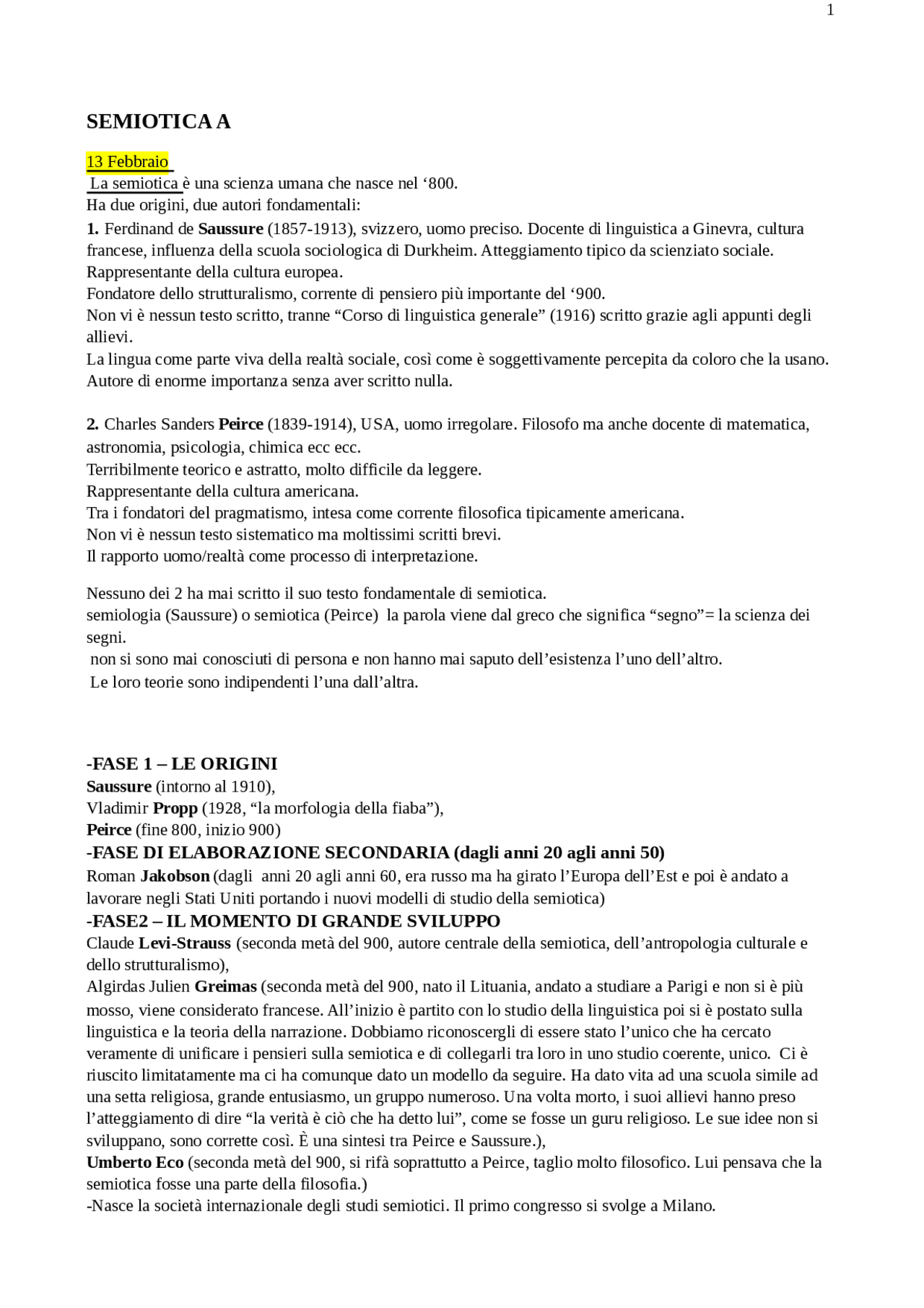Appunti Di Semiotica Generale Docsity