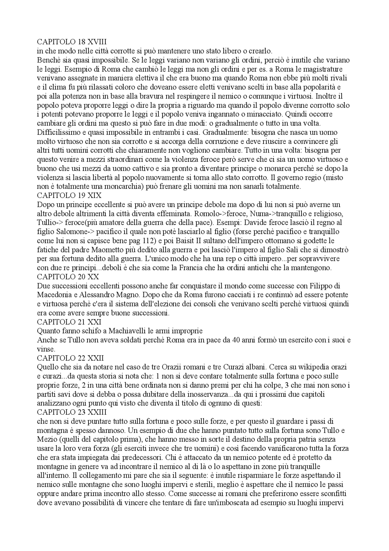 Discorsi Machiavelli Docsity