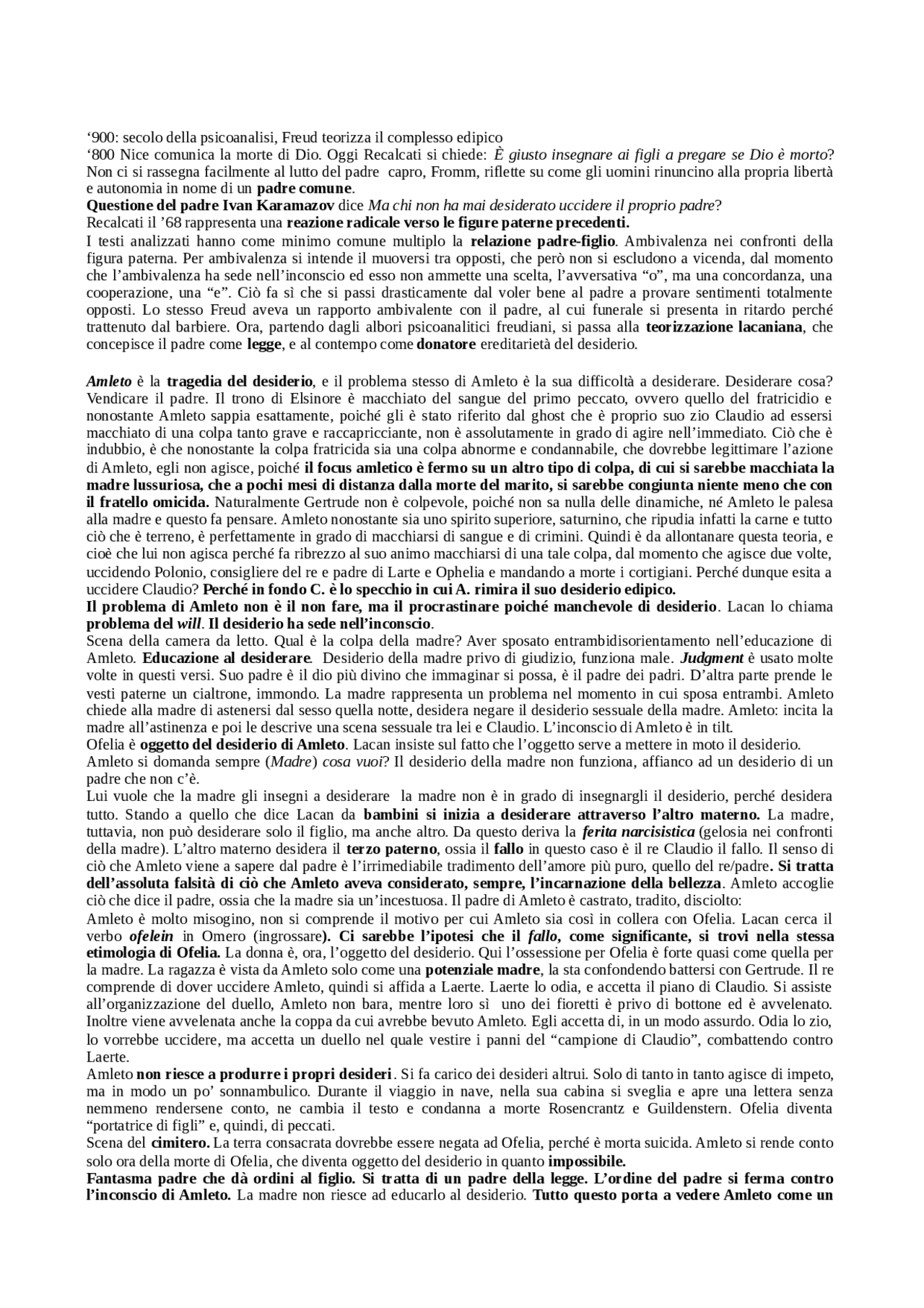 Letterature Comparate Docsity