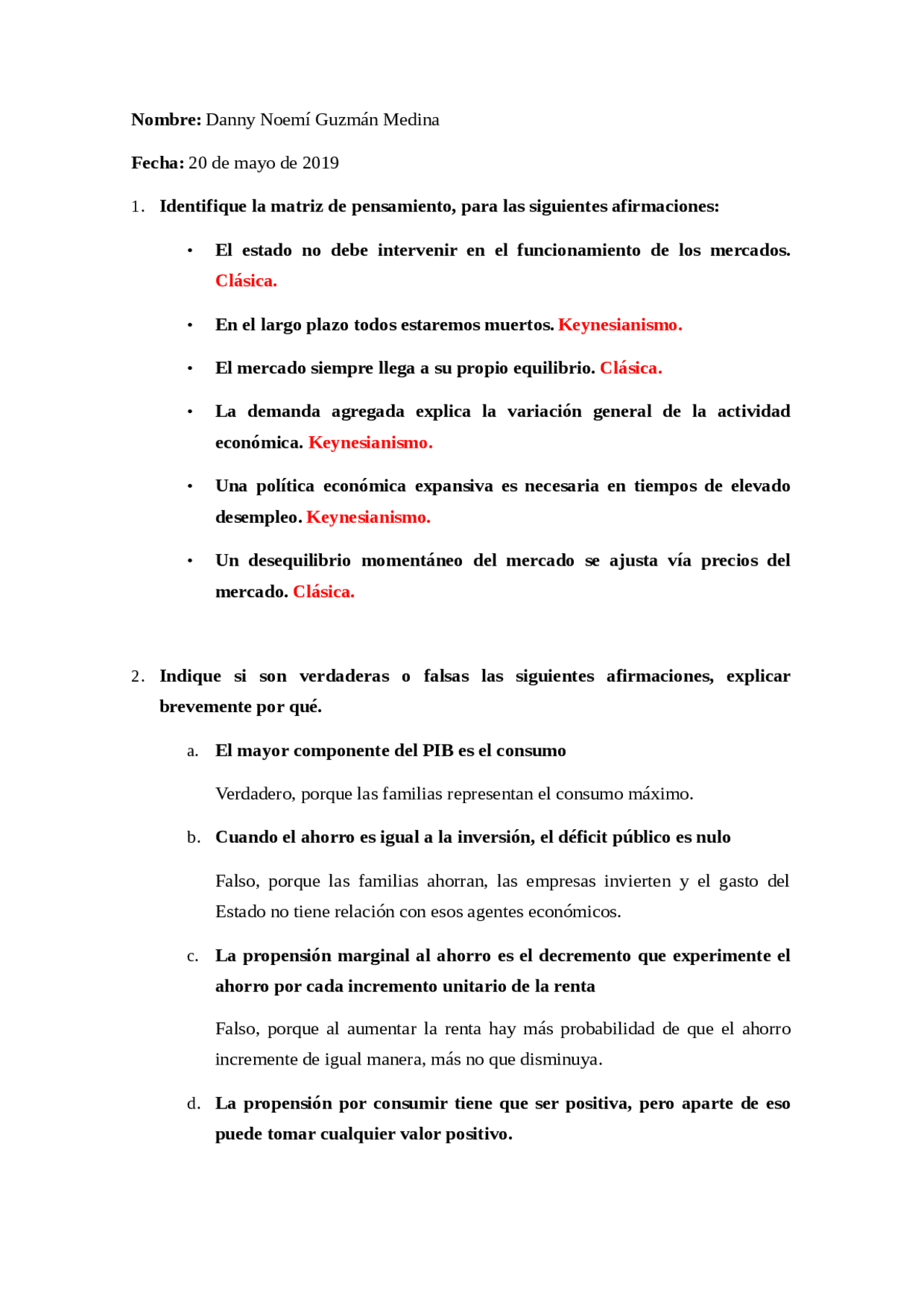Ejercicios Macroeconomía Ejercicios De Macroeconomía Docsity