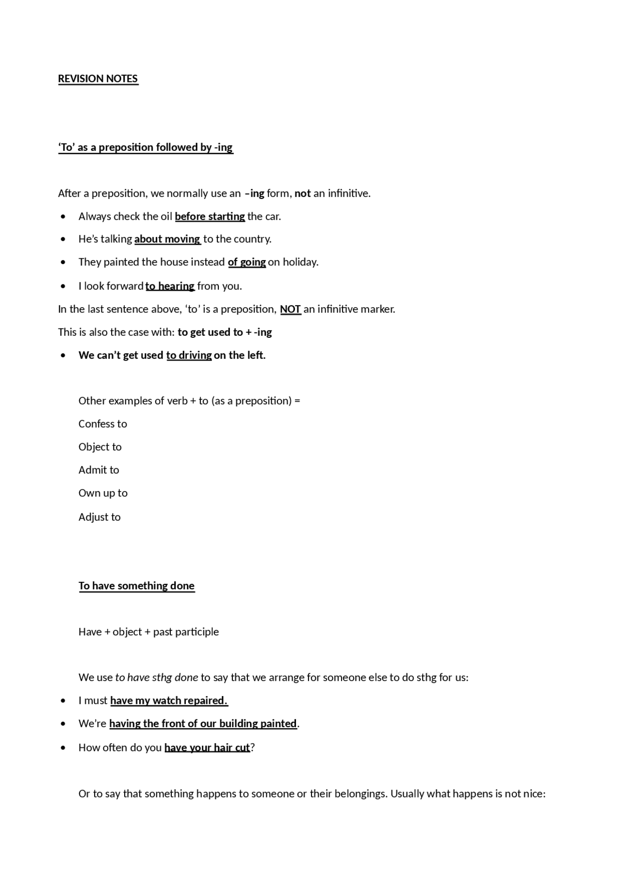 Appunti Grammatica Inglese Docsity