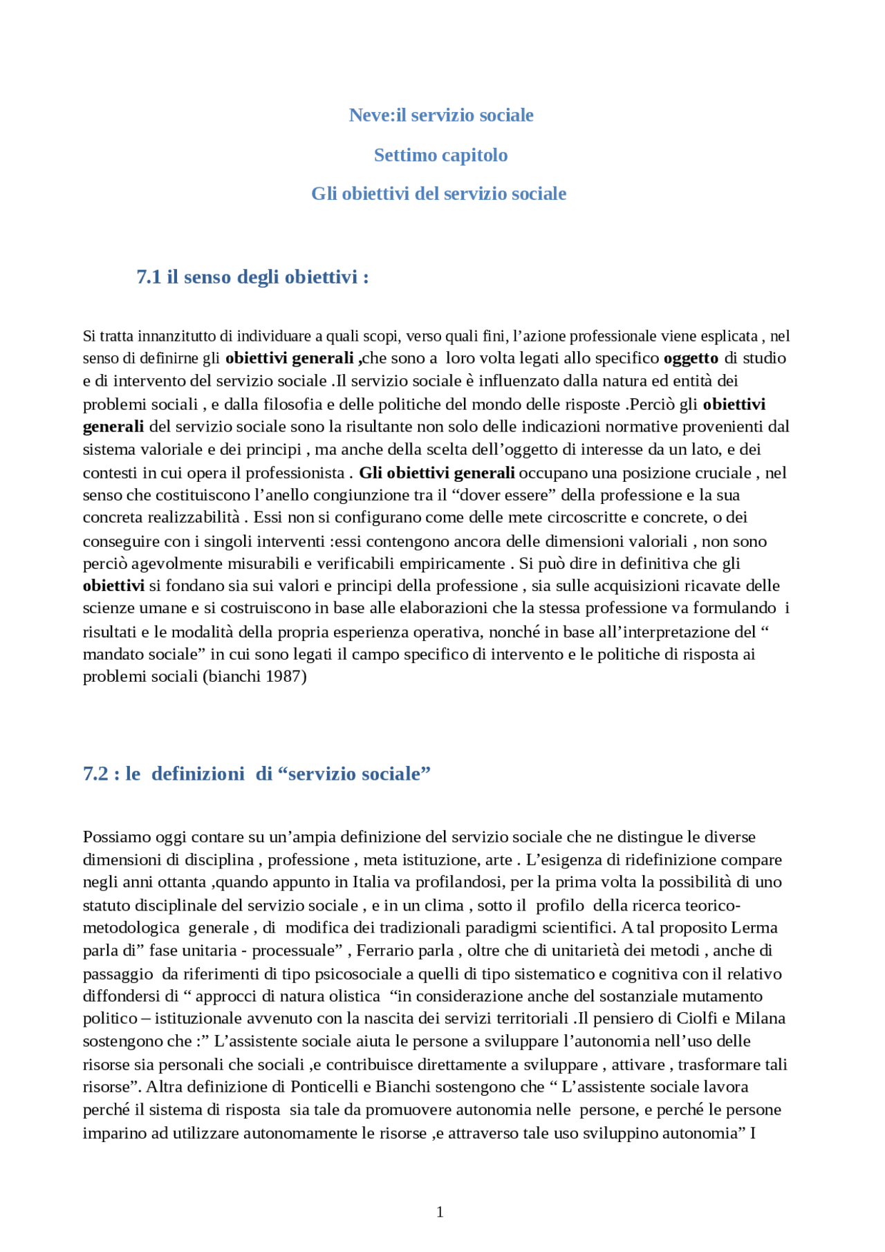 Elisabetta Neve Il Servizio Sociale Docsity