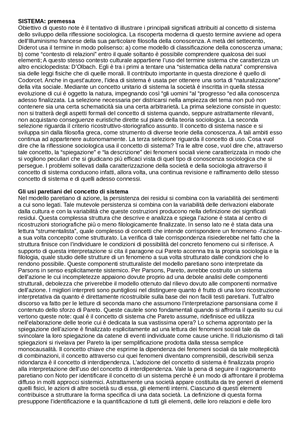 Riassunto Di Sistema Docsity