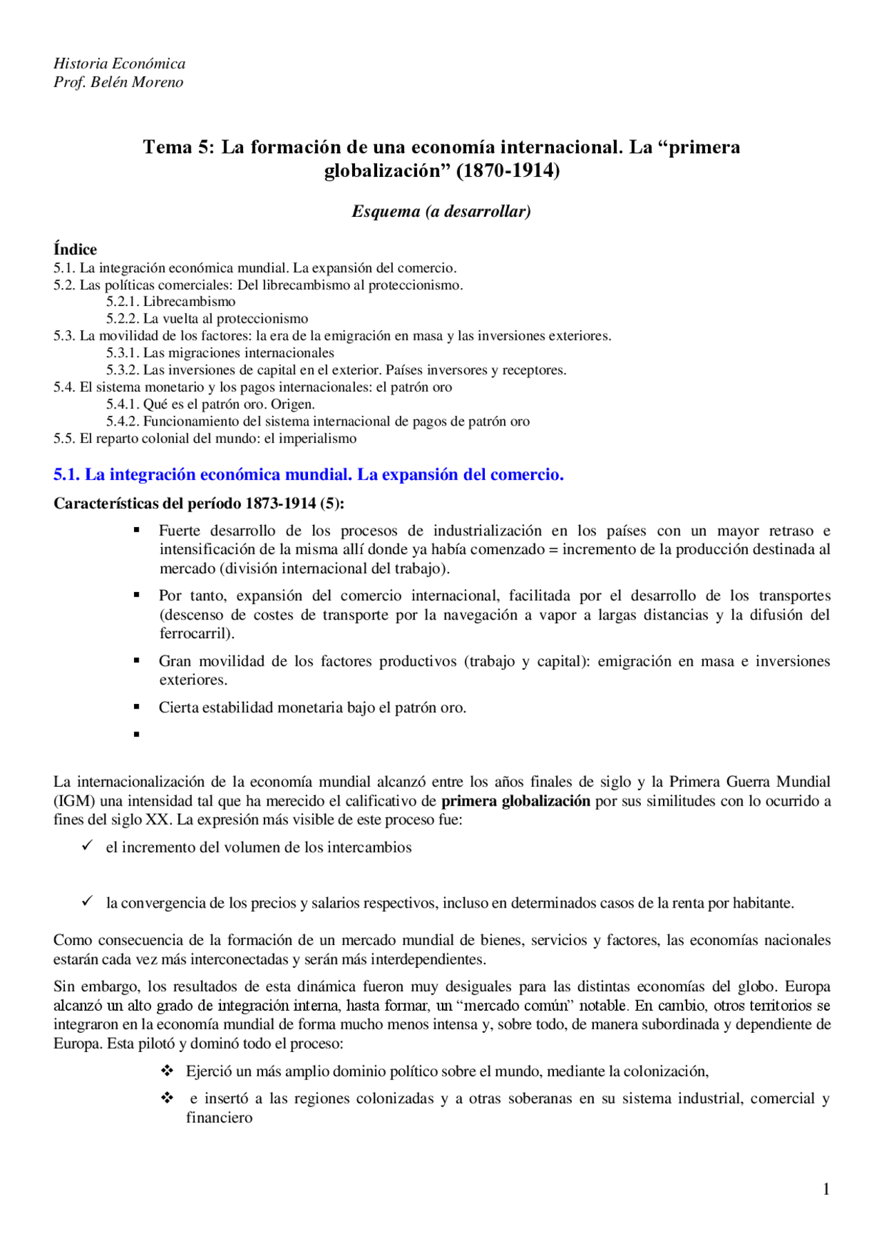 Tema 5 Historia Económica - Docsity