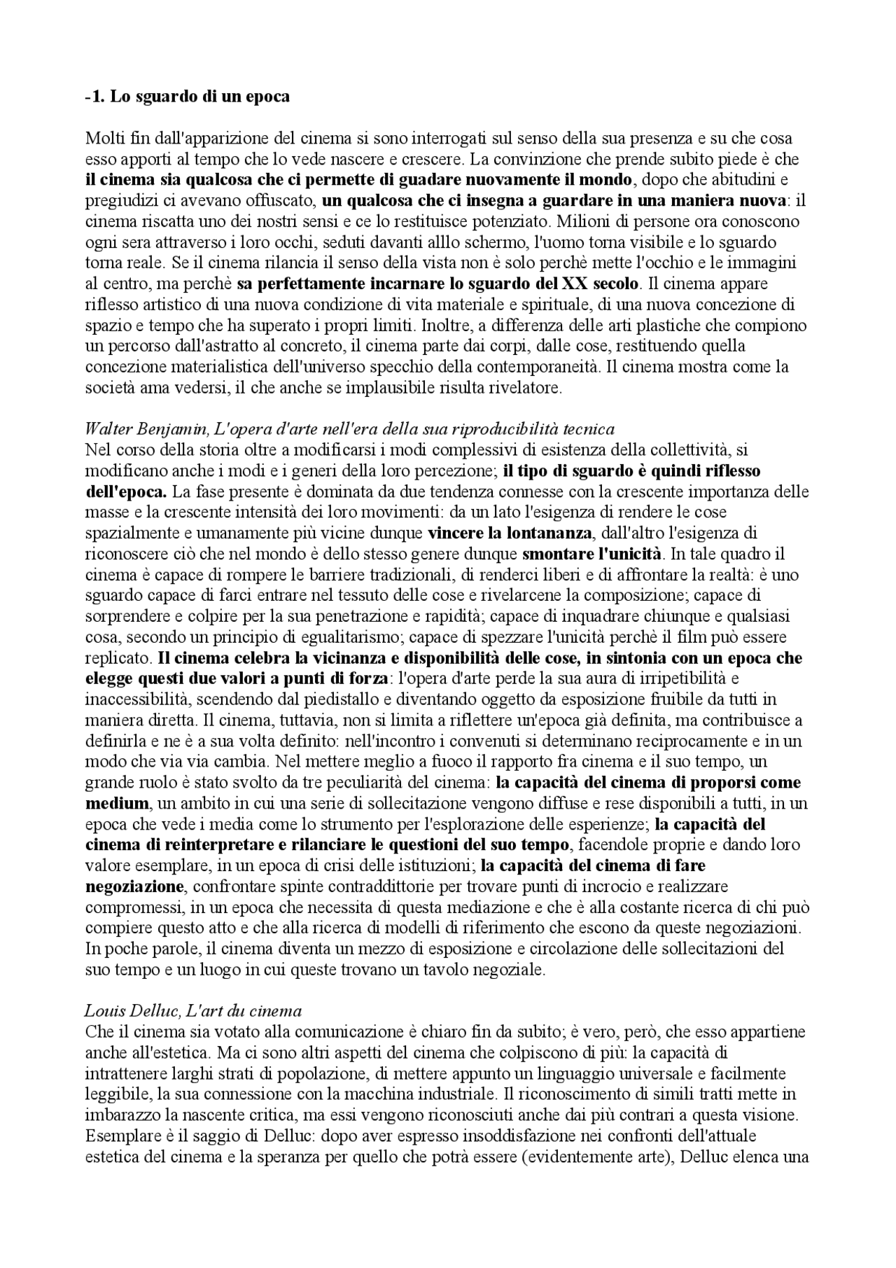 Riassunto De Locchio Del Novecento Docsity