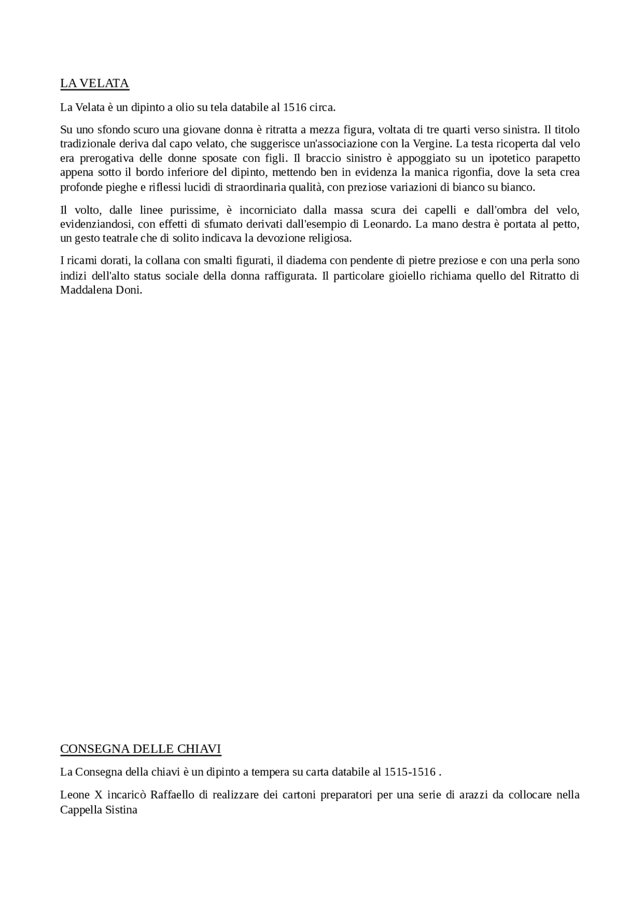 Analisi Delle Opere Di Raffaello Docsity